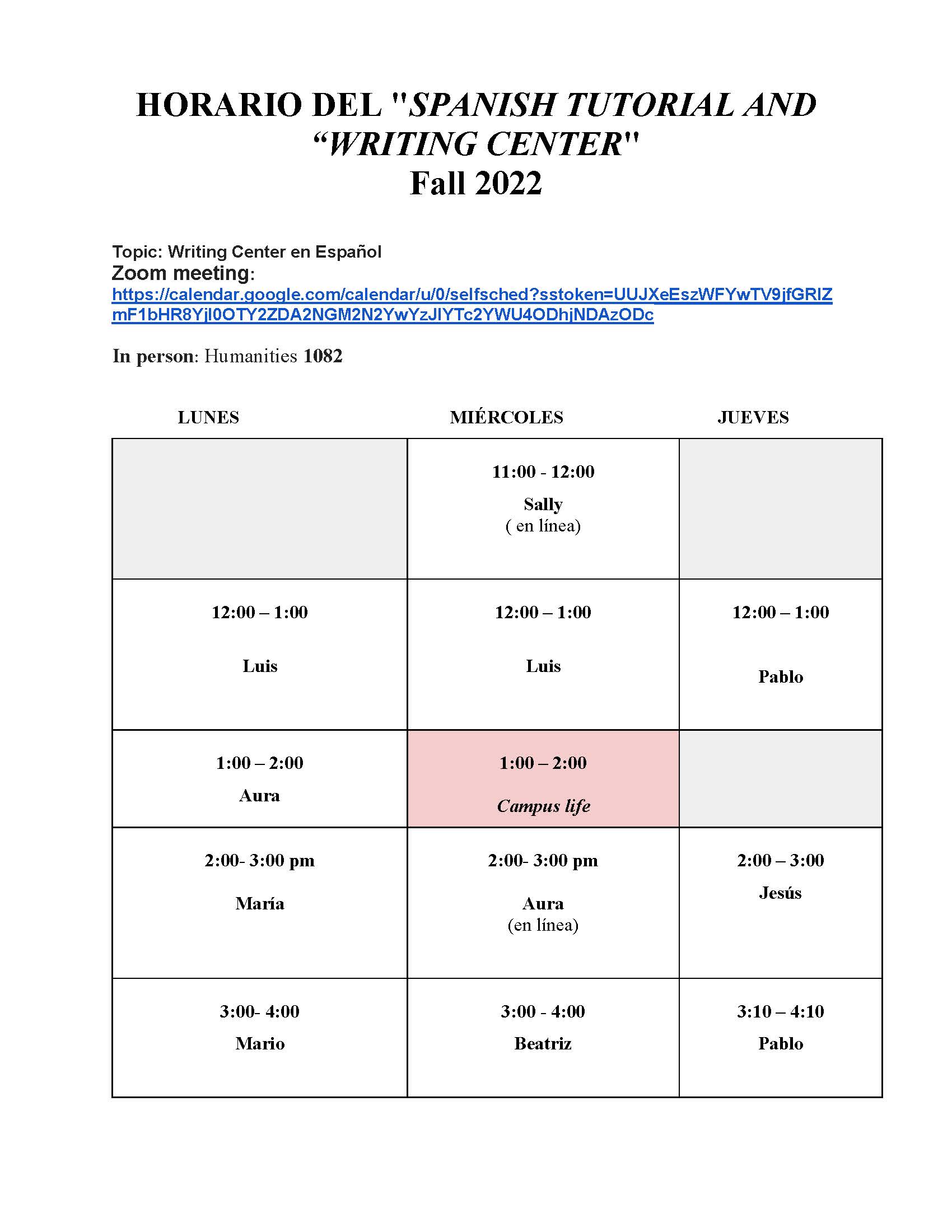Spanish Placement Exams | Hispanic Languages & Literature