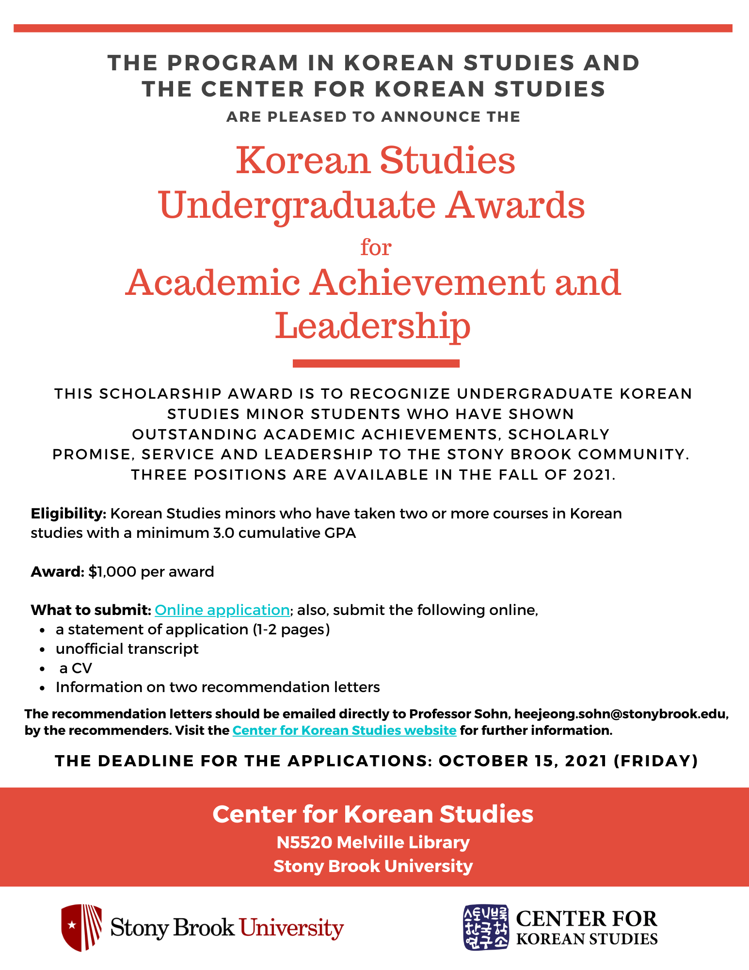 Opportunities | Center for Korean Studies