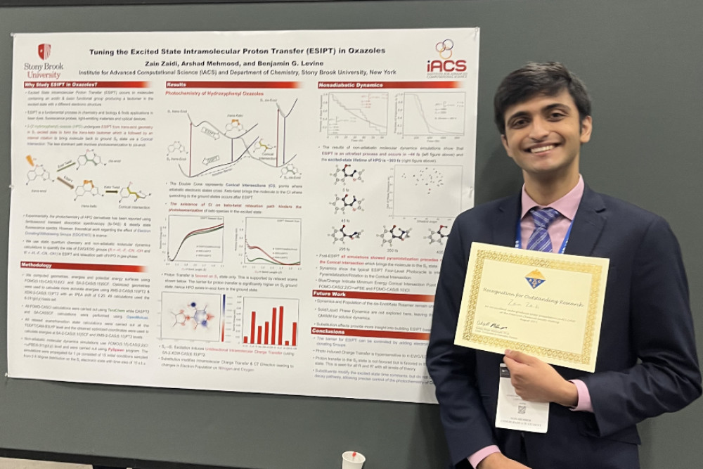 Undergraduate working with IACS Postdoc Awarded Best Poster at ACS ...
