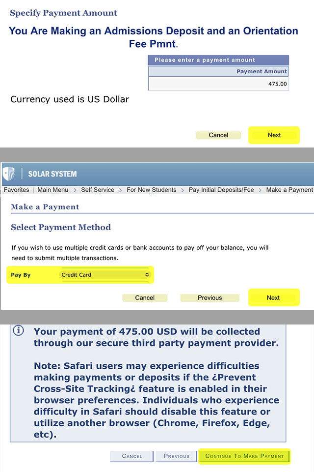 Submit Your Deposit