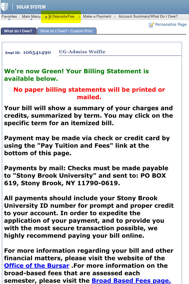 Submit Your Deposit